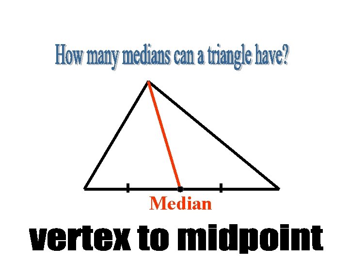 Picture Both sides are congruent Median Median Draw