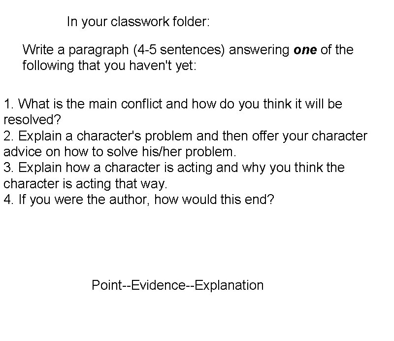 Brainstorm on this in your Bellringer notebook If