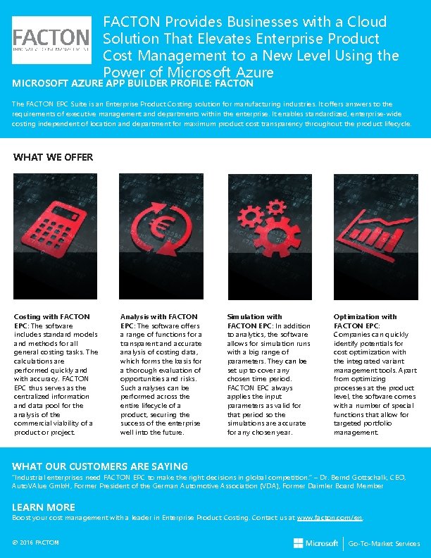 FACTON Provides Businesses with a Cloud Solution That