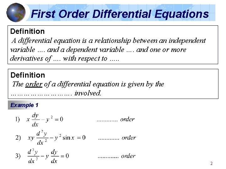 Linear Algebra ODEs Part 1 First Order Differential