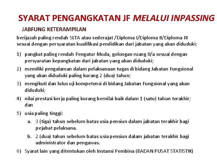 PENGANGKATAN JABATAN FUNGSIONAL PRANATA KOMPUTER Pengangkatan PNS Dlm