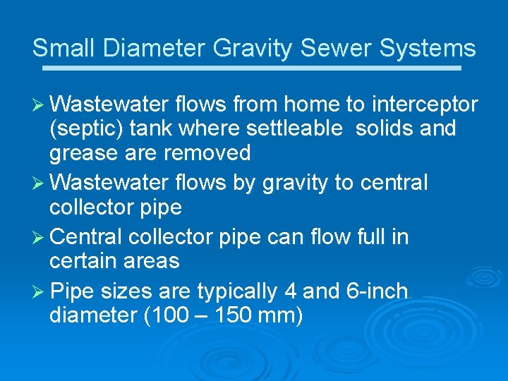 Wastewater Collection Types of Sewer Systems Combined In