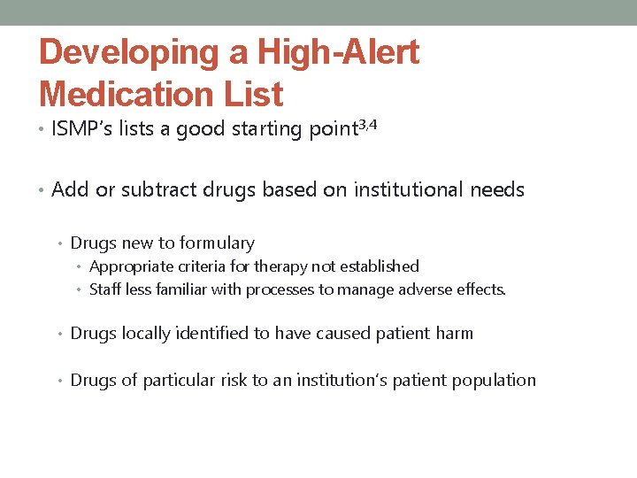 Risk Reduction Strategies for HighAlert Medications Richard C