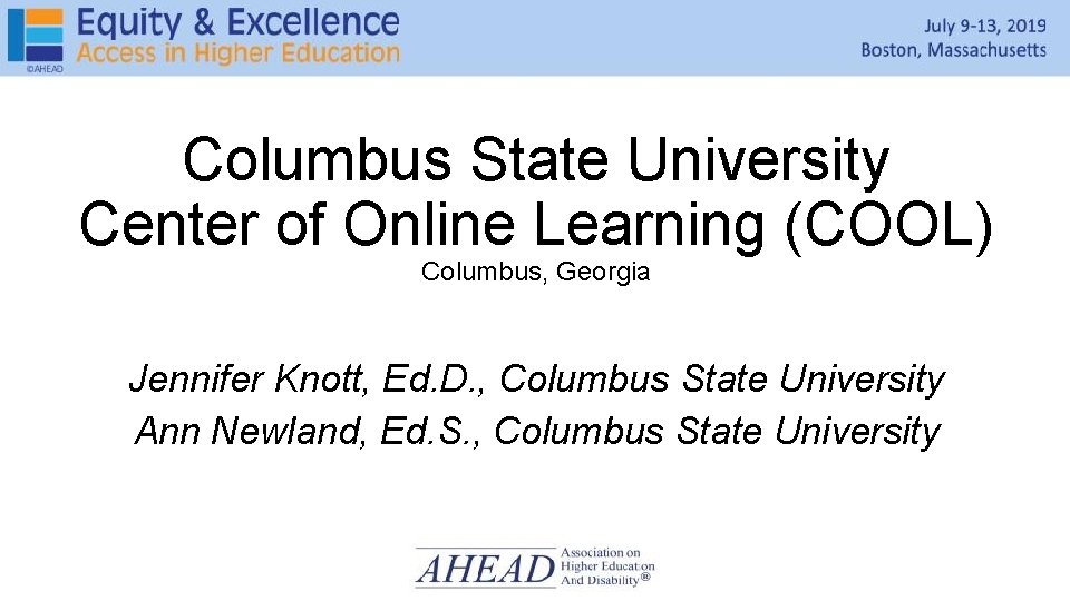 Welcome to Online Course Accessibility Champions Program Please