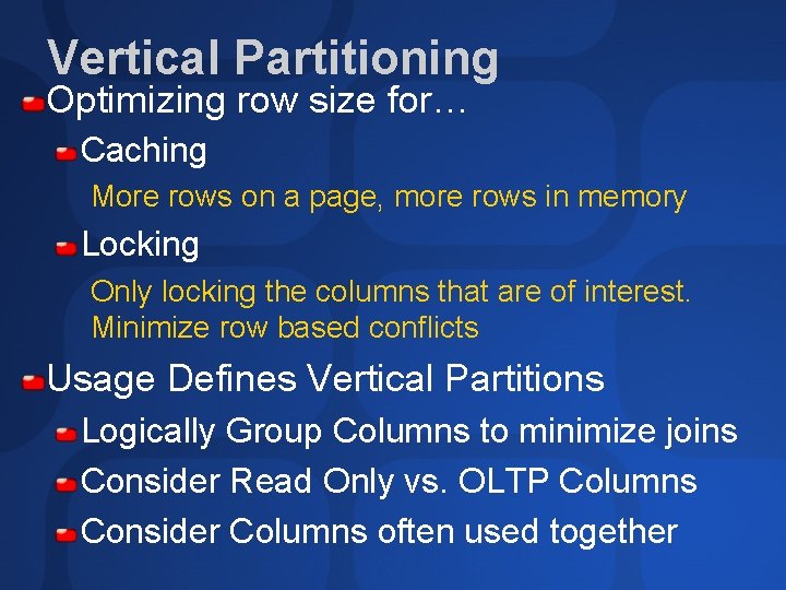 DBA 324 Designing for Performance Kimberly L Tripp