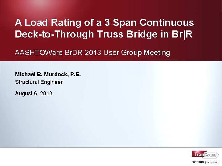 A Load Rating of a 3 Span Continuous