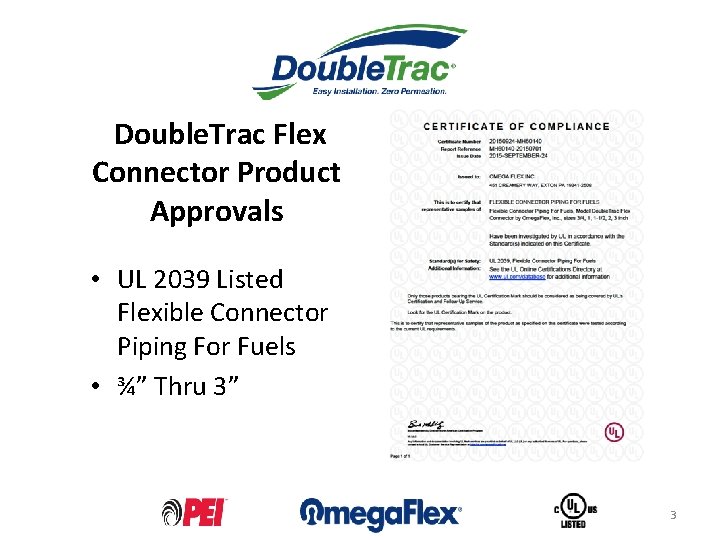 Double Trac Flex Connectors BY OMEGAFLEX 1 Omega