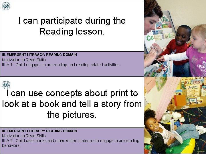 I can participate during the Reading lesson III