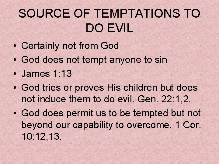How a Christian should deal with temptation Temptation