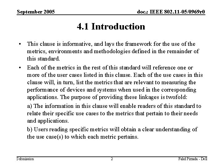 September 2005 doc IEEE 802 11 050969 r