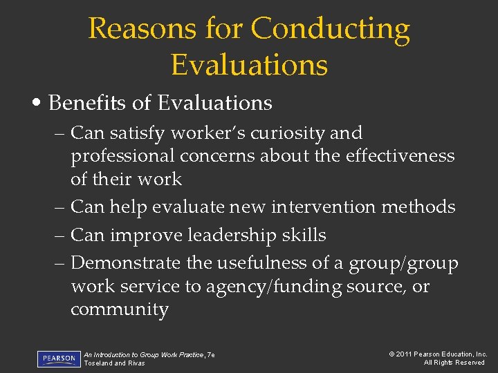 Chapter 14 Evaluation Slides developed by Ronald W