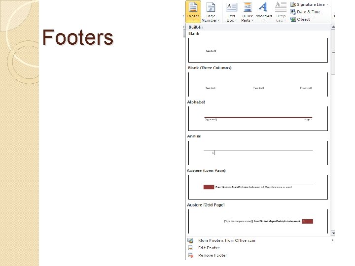 Microcomputers Review WORD POWERPOINT EXCEL ACCESS on another