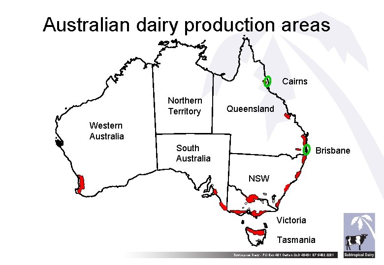 Overview of the Australian Dairy Industry Presented by