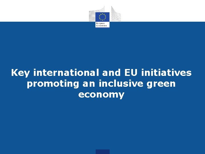 Key international and EU initiatives promoting an inclusive