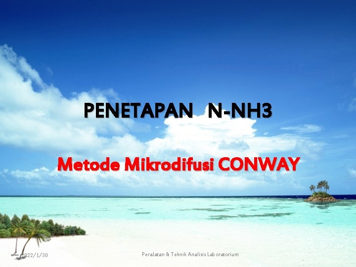 PENETAPAN NNH 3 Metode Mikrodifusi CONWAY 2022130 Peralatan