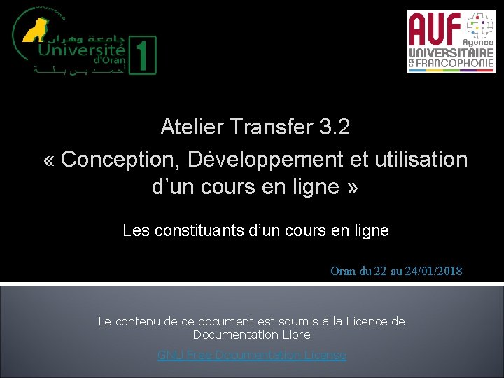 Atelier Transfer 3 2 Conception Dveloppement et utilisation