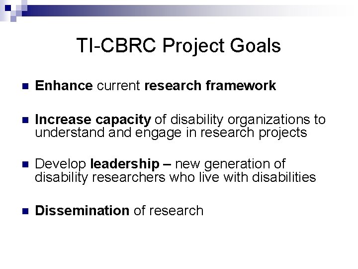 Technology for Independence A Community Based Resource Center