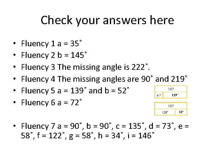 Wednesday 30 th July 2020 Fluency Questions ANGLES