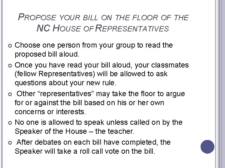 THE BILL TO LAW PROCESS Drafting and New