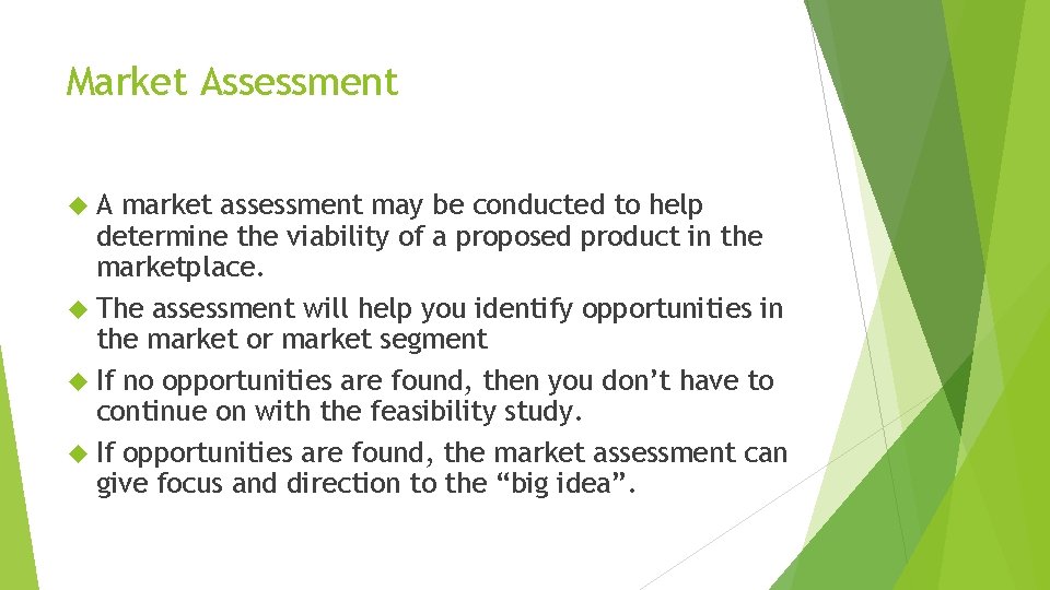 Marketing Feasibility Study part 1 Marketing Analysis Conducting