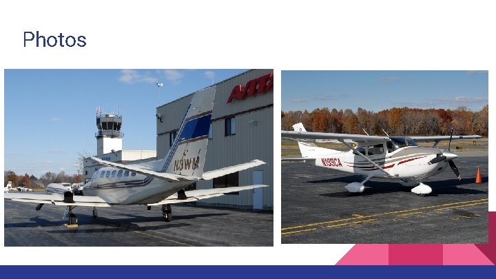 Sizes and parking locations of aircraft Oliver King