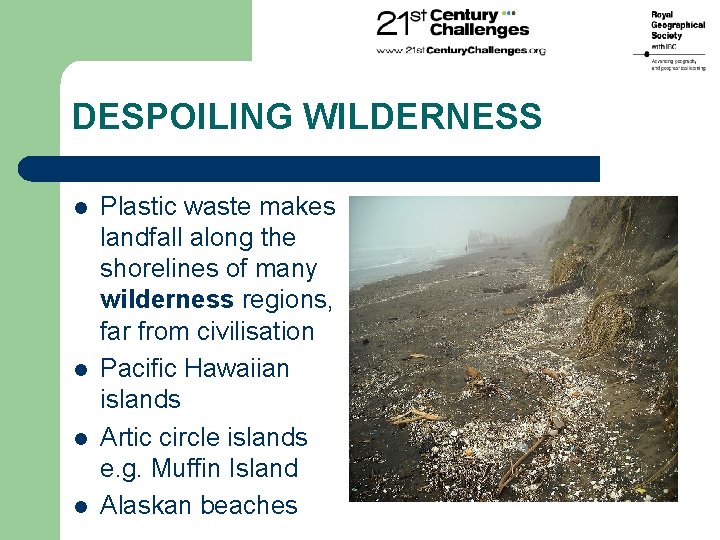 PLASTIC POLLUTION IN EARTHS OCEANS An overview of