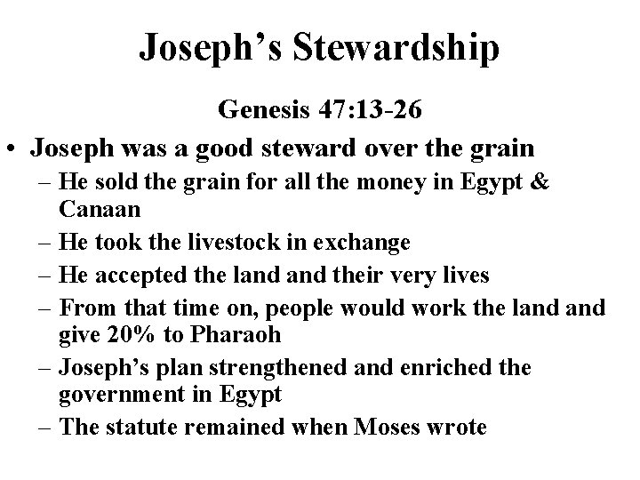 Jacob and Joseph In Egypt The Lie Exposed