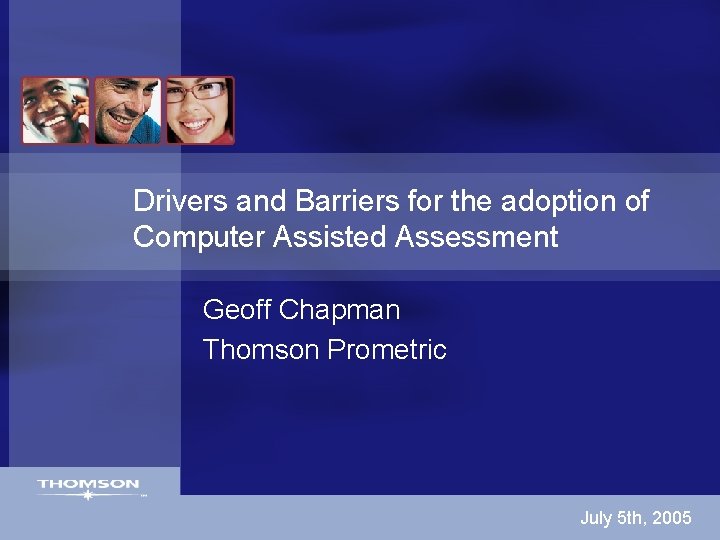 Drivers and Barriers for the adoption of Computer