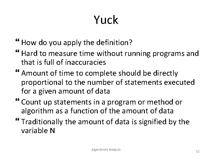 Algorithmic Analysis bit twiddling 1 pejorative An exercise