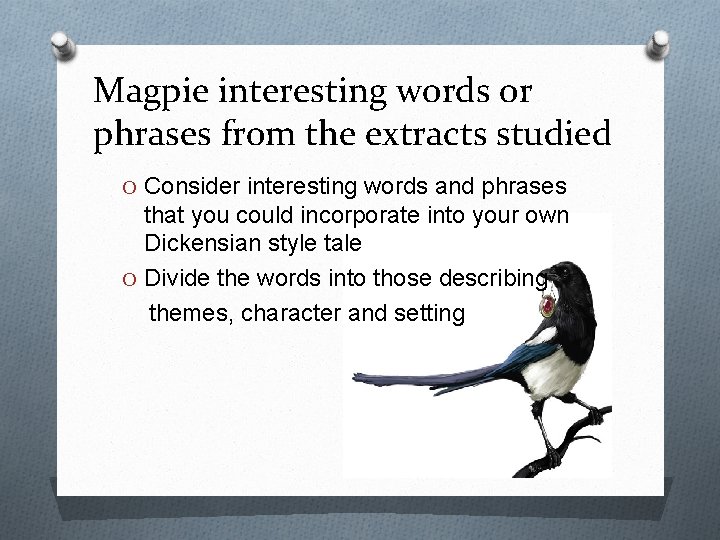 Assessment Narrative Writing Write the opening to a