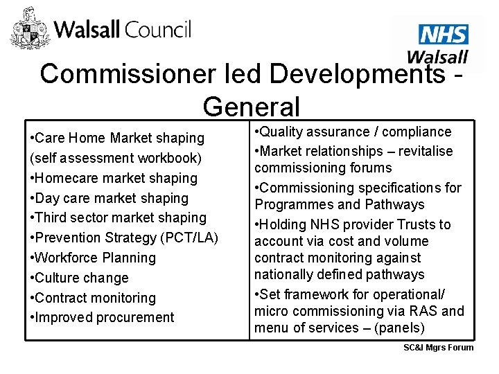 Strategic Business Plan for the Joint Commissioning Unit