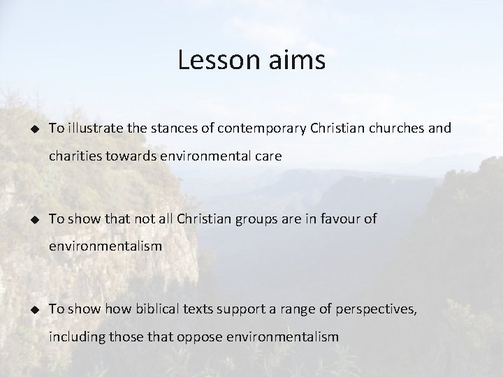 Contemporary Christian Views about Environmental Ethics Background image
