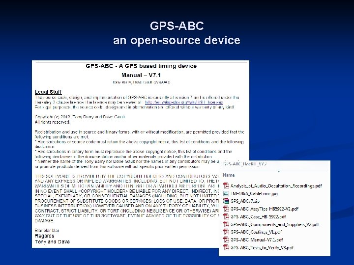 GPSABC a device designed to support the visual