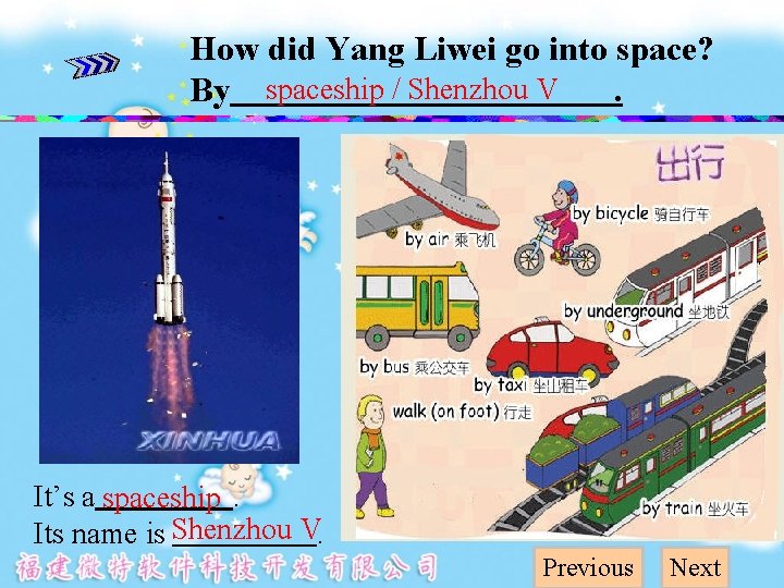 Module 7 Unit 1 Shenzhou V flew into