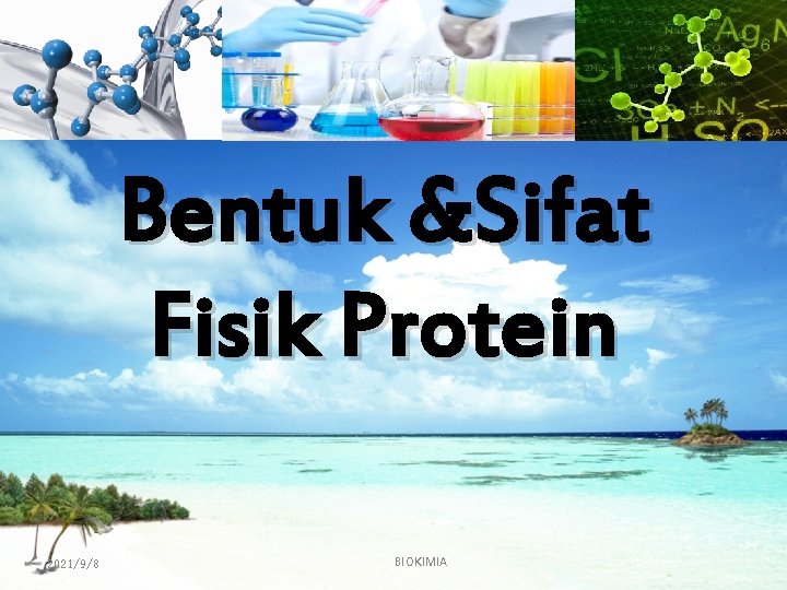 Protein BIOKIMIA 202198 BIOKIMIA Protein Protein terbentuk atas