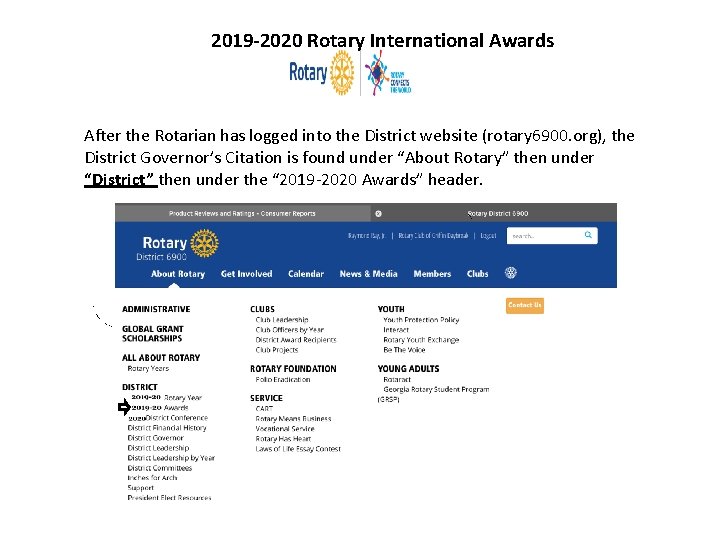 ROTARY DISTRICT 6900 DG JIM SQUIRE 2019 2020