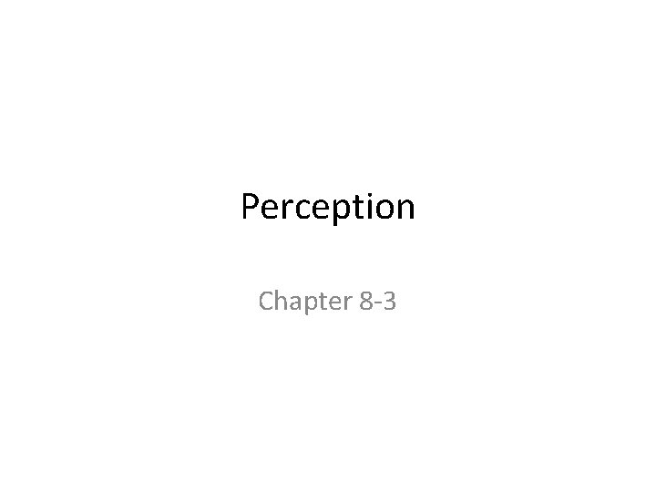 Perception Chapter 8 3 From A Second Way