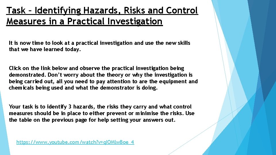 Conducting a Risk Assessment Learning Outcomes To understand