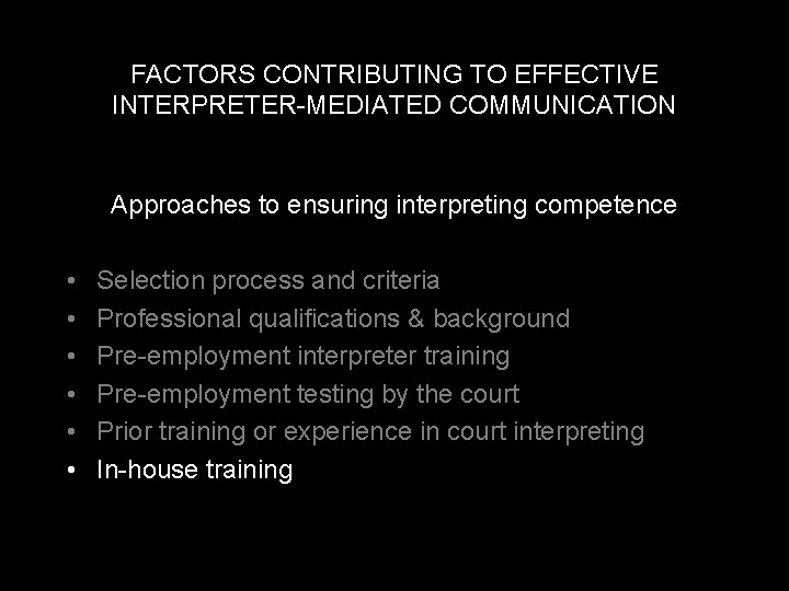 Can domestic courts learn about good practice interpreting