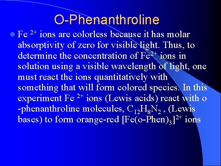 Experiment20 Microscale Spectrophotometric Measurement of Iron in Foods