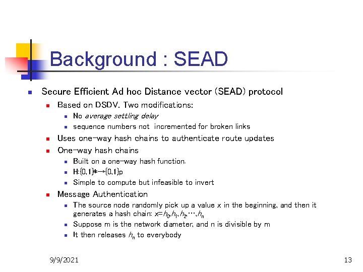 Performance and Security in Mobile Ad Hoc Networks