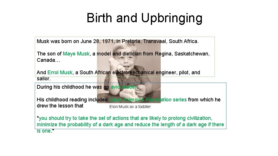 This man changed the world ELON MUSK Birth