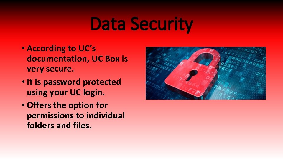 UC Box By Christopher Bennett Joshua Mullins What