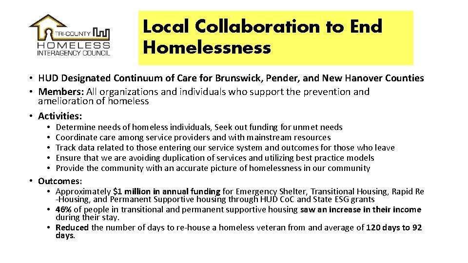 Housing Crisis Homelessness in the Cape Fear Area