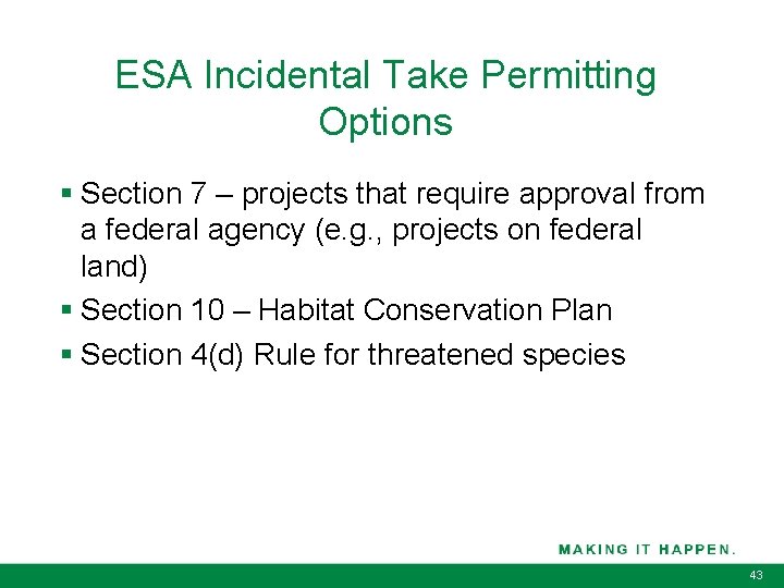Endangered Species Act Renewable Energy Projects Endangered Species
