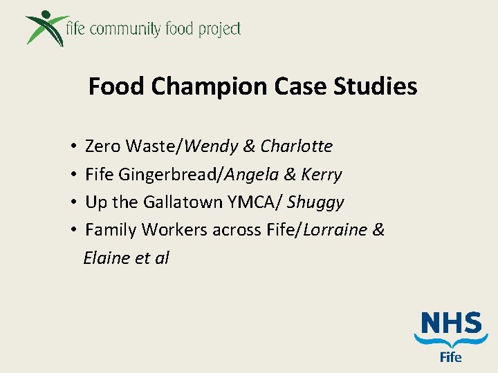 Cooking in the Community Fife Food Champions Lyndsay