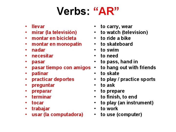 Review Level 1 A Para Empezar Subject Pronouns