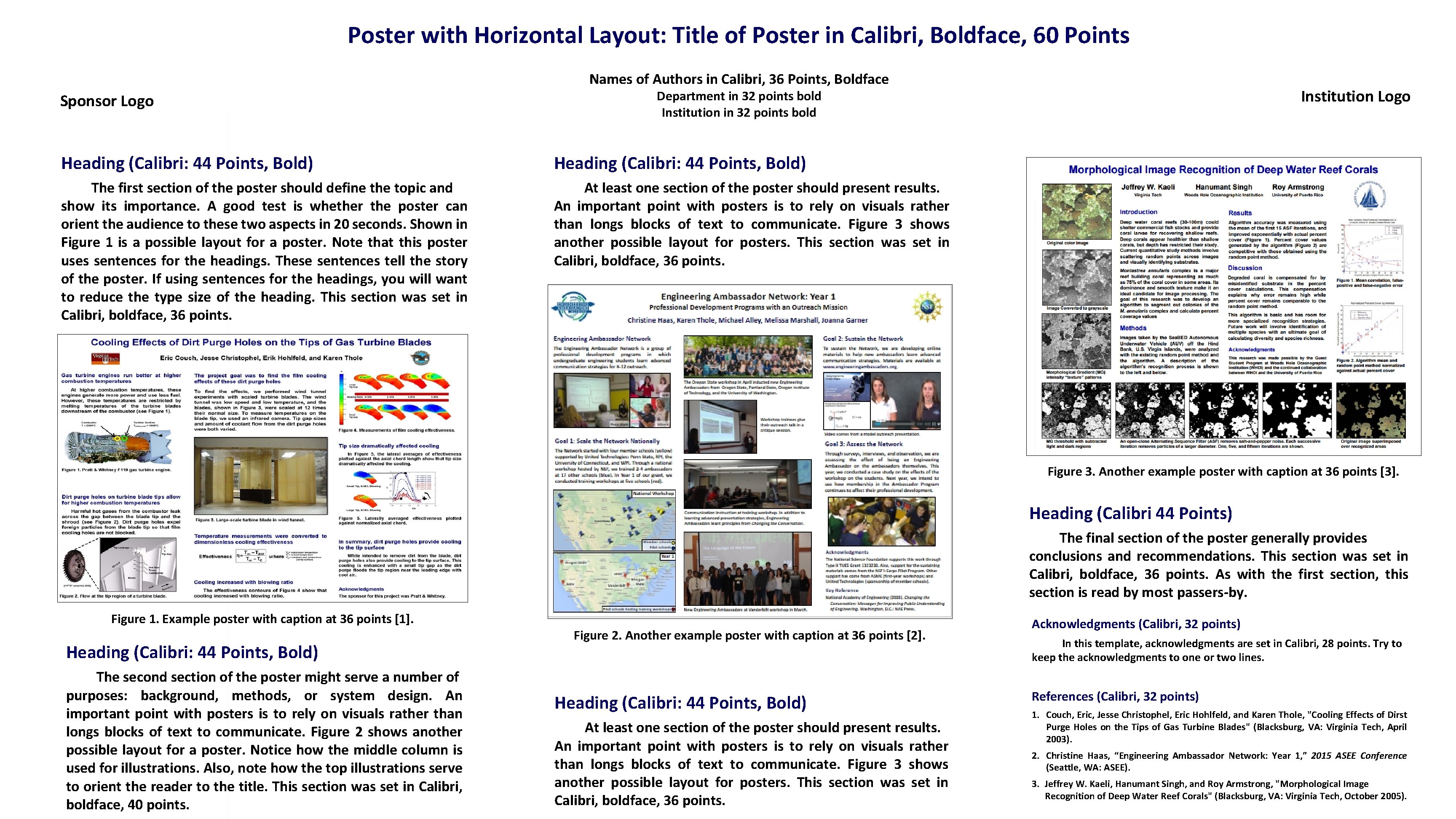 Poster with Horizontal Layout Title of Poster in