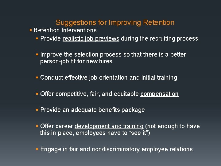 Employee Retention Module 4 Retention of Human Resources