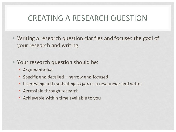 RESEARCH SKILLS AND WRITING PRESENTED BY THE CASA